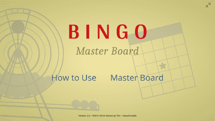 Bingo Master Board - Games by Tim