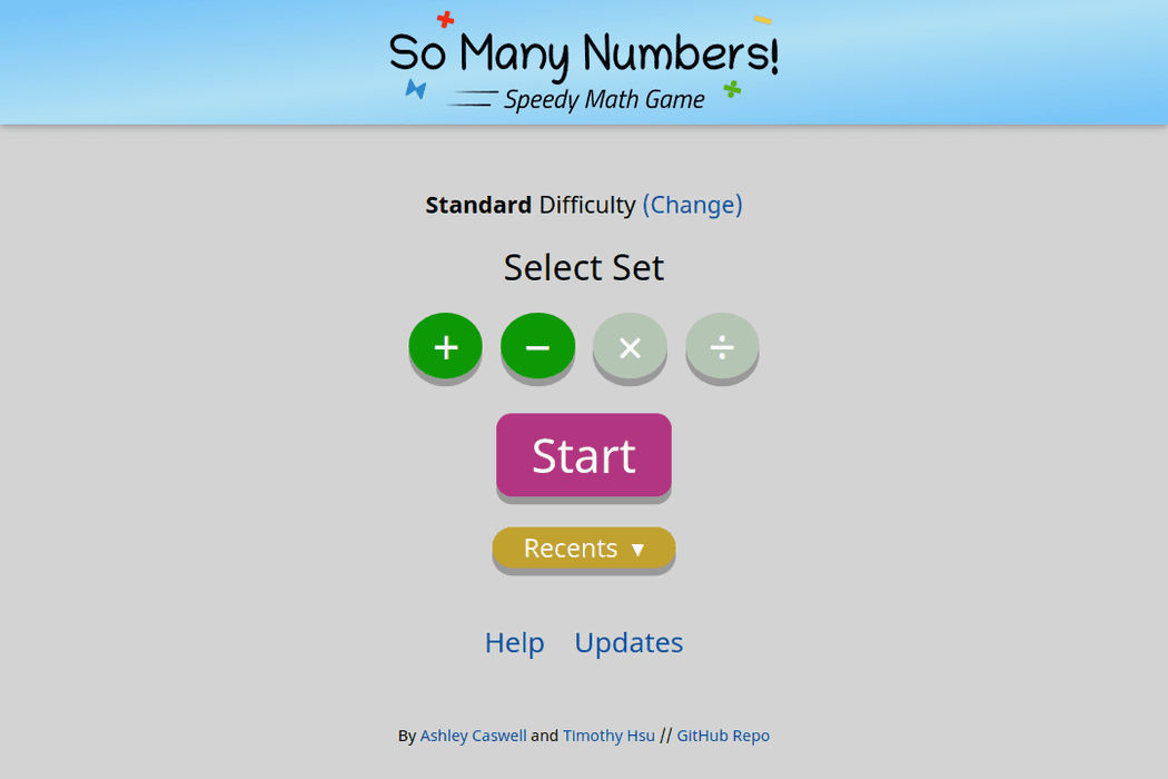 So Many Numbers! - Main menu redesign, dark mode, and more - Games by Tim