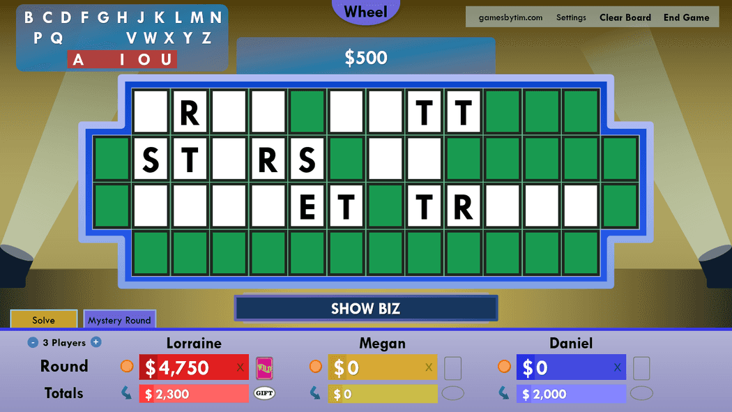Wheel of Fortune for PowerPoint v6.3 - All spruced up - Games by Tim